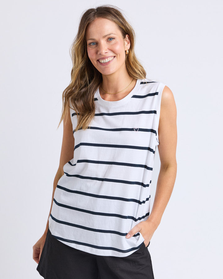 Halli Tank - Navy Stripe – Emporium Lane
